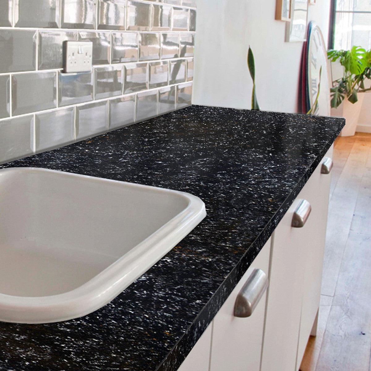 Black painted countertops store